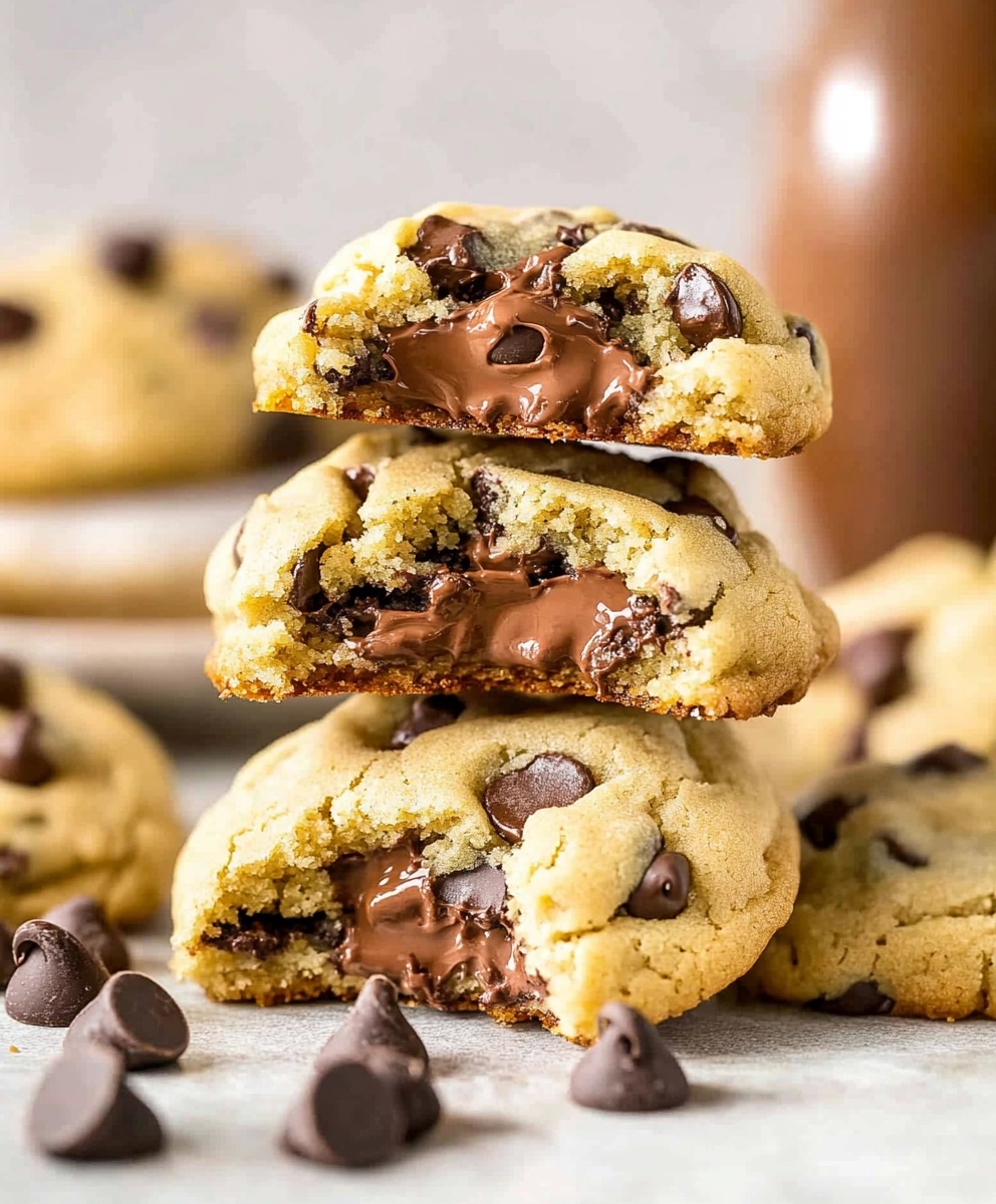 Nutella-stuffed Chocolate Chip Cookies Recipe - yourrecipeguide.com