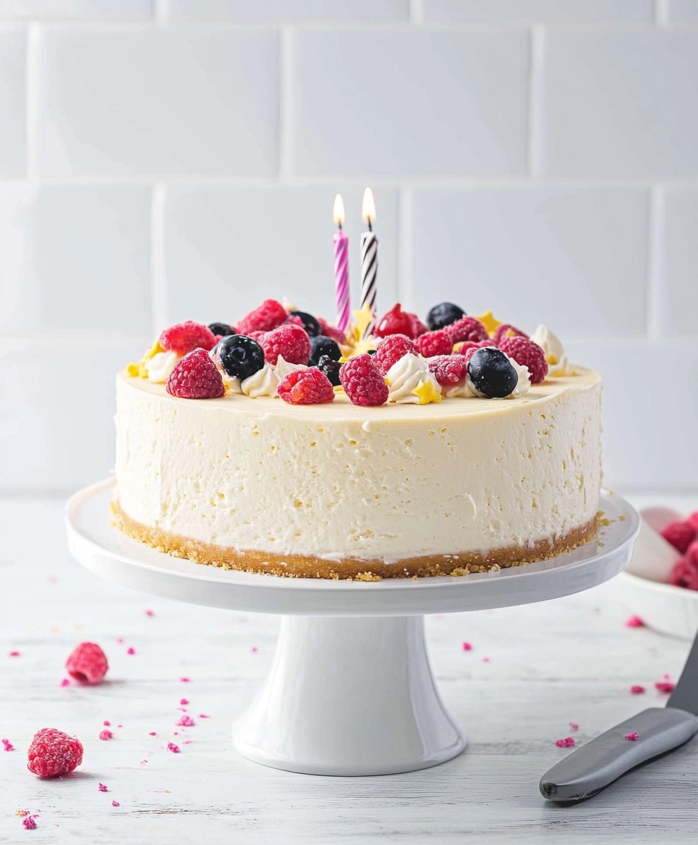Birthday Cheesecake Recipe - yourrecipeguide.com