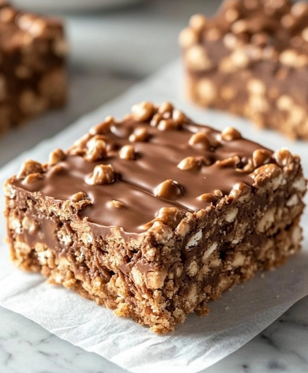 Homemade Crunch Bars Recipe - yourrecipeguide.com