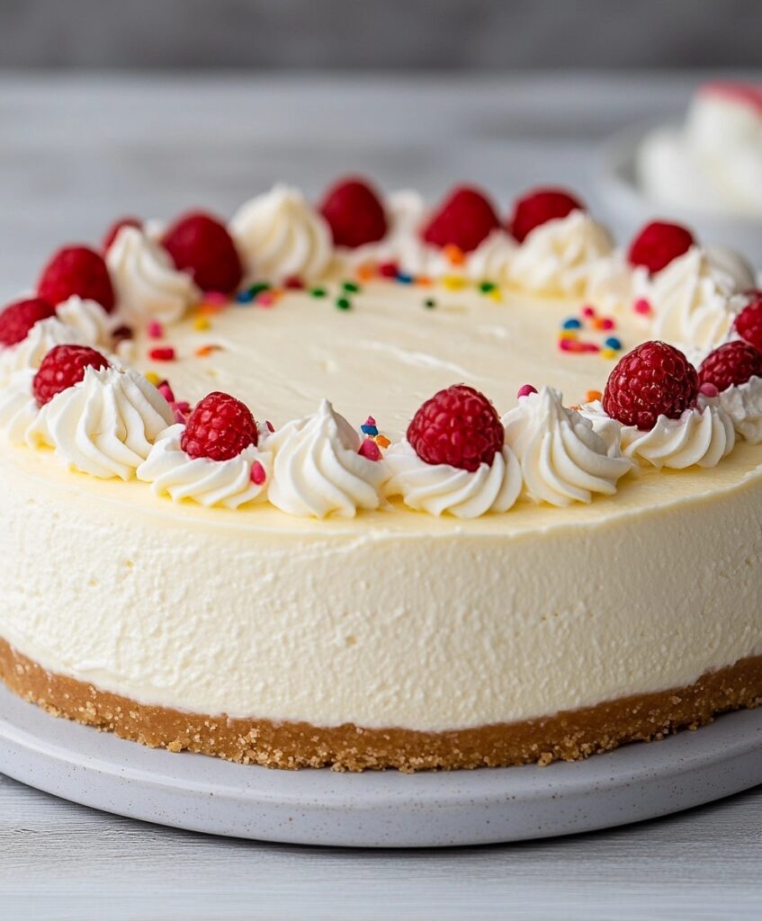 Birthday Cheesecake Recipe - yourrecipeguide.com