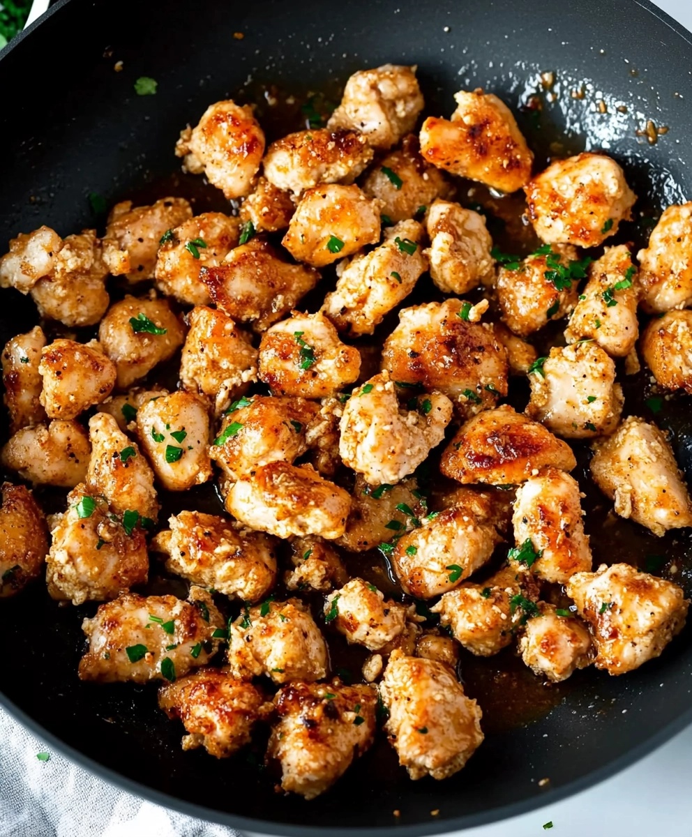 15-minute Garlic Butter Chicken Bite Recipe - yourrecipeguide.com