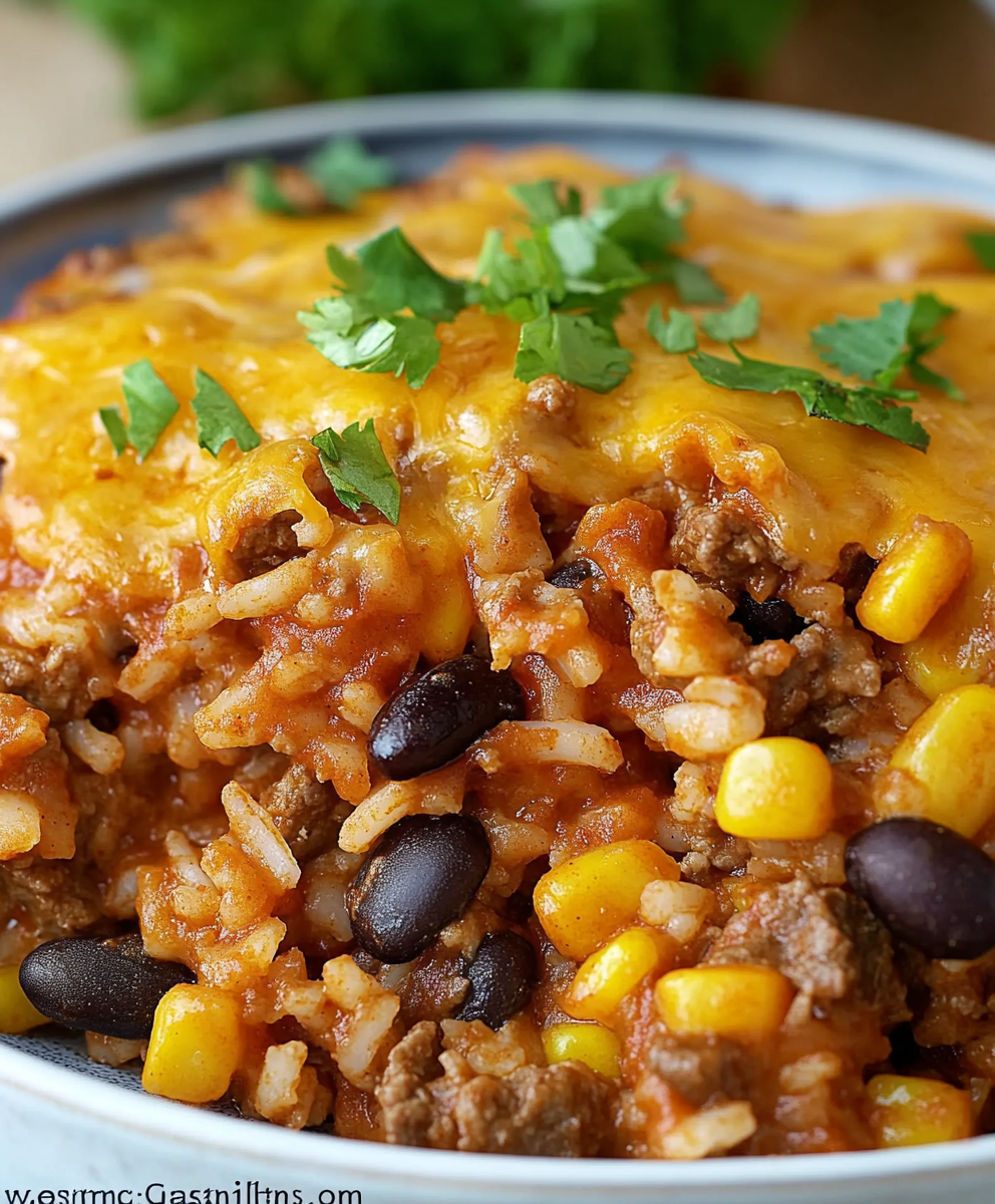 Beef Enchilada Casserole With Rice Recipe - yourrecipeguide.com
