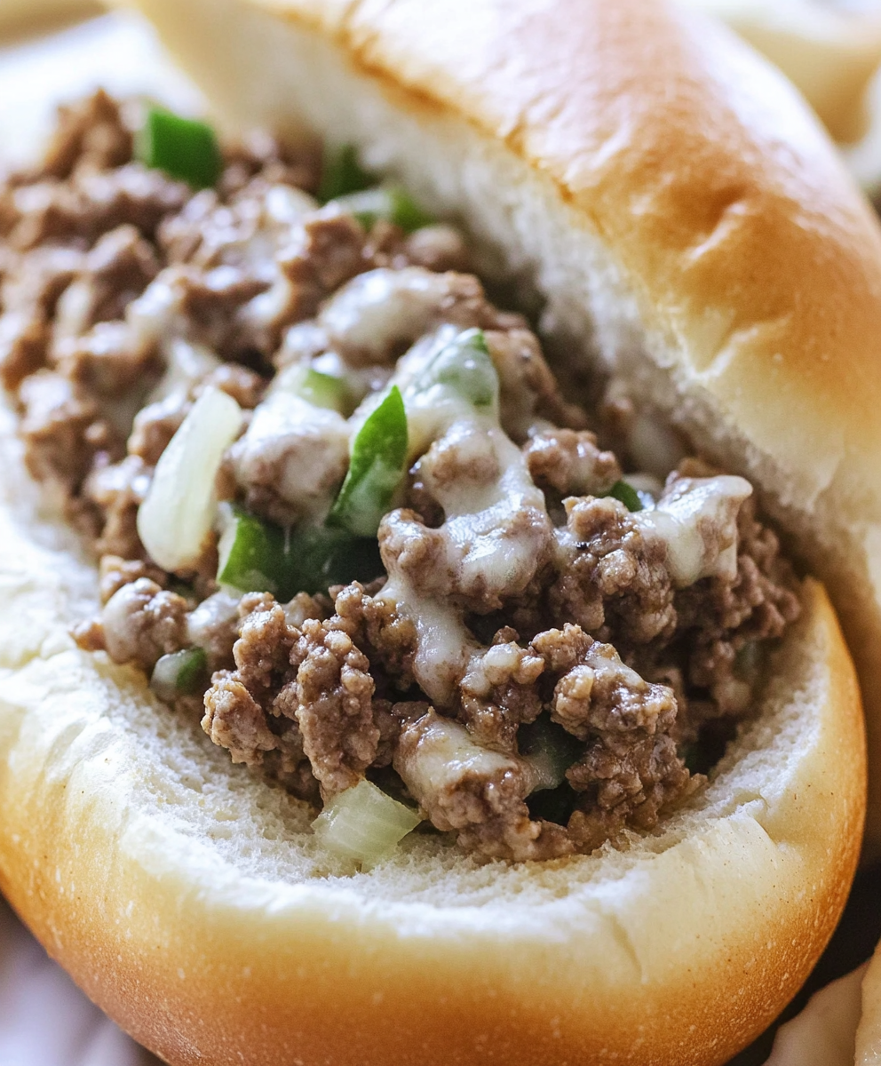 Easy Philly Cheesesteak With Ground Beef Recipe - yourrecipeguide.com