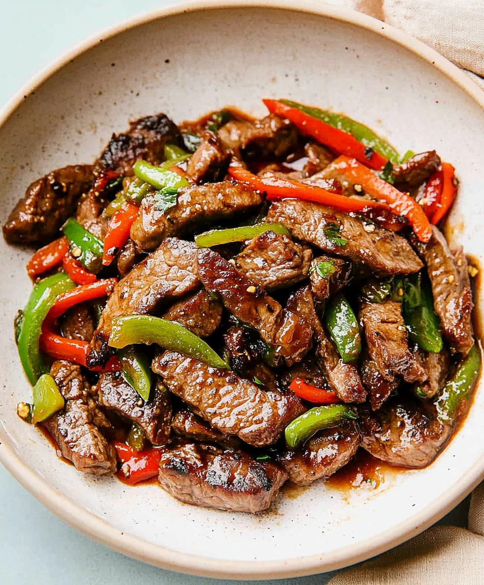 Chinese Pepper Steak Recipe - yourrecipeguide.com