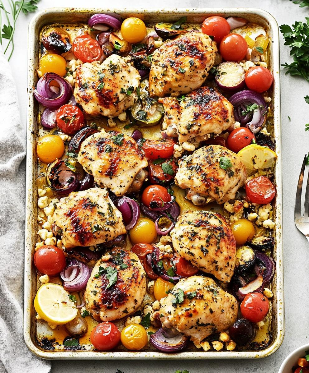 Greek Sheet Pan Chicken Recipe - yourrecipeguide.com