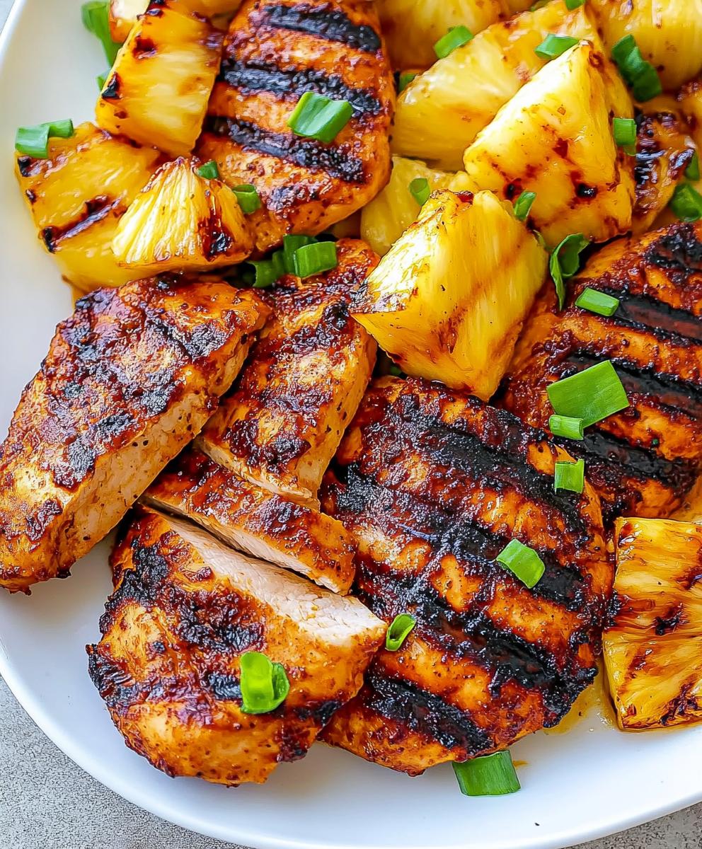 Grilled Aloha Chicken And Pineapple Recipe - yourrecipeguide.com