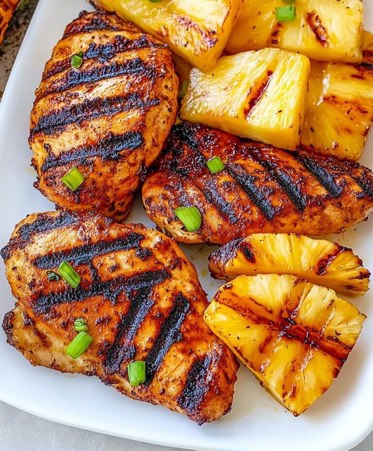Grilled Aloha Chicken And Pineapple Recipe - yourrecipeguide.com