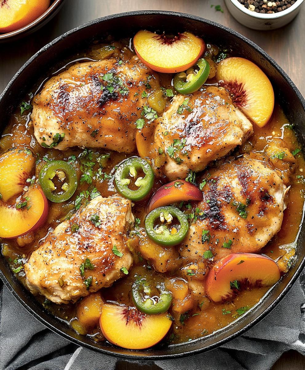 Jalapeno Peach Chicken Recipe - yourrecipeguide.com