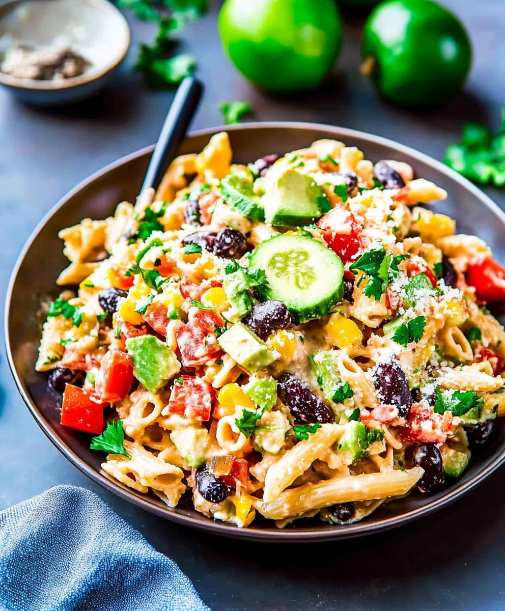 Mexican Pasta Salad With Creamy Dressing Recipe - yourrecipeguide.com