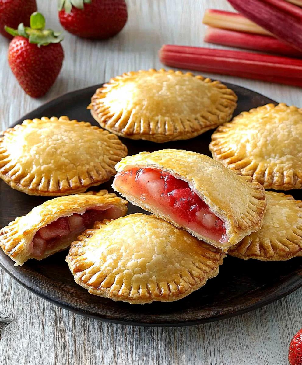 Strawberry Rhubarb Hand Pies Recipe - yourrecipeguide.com