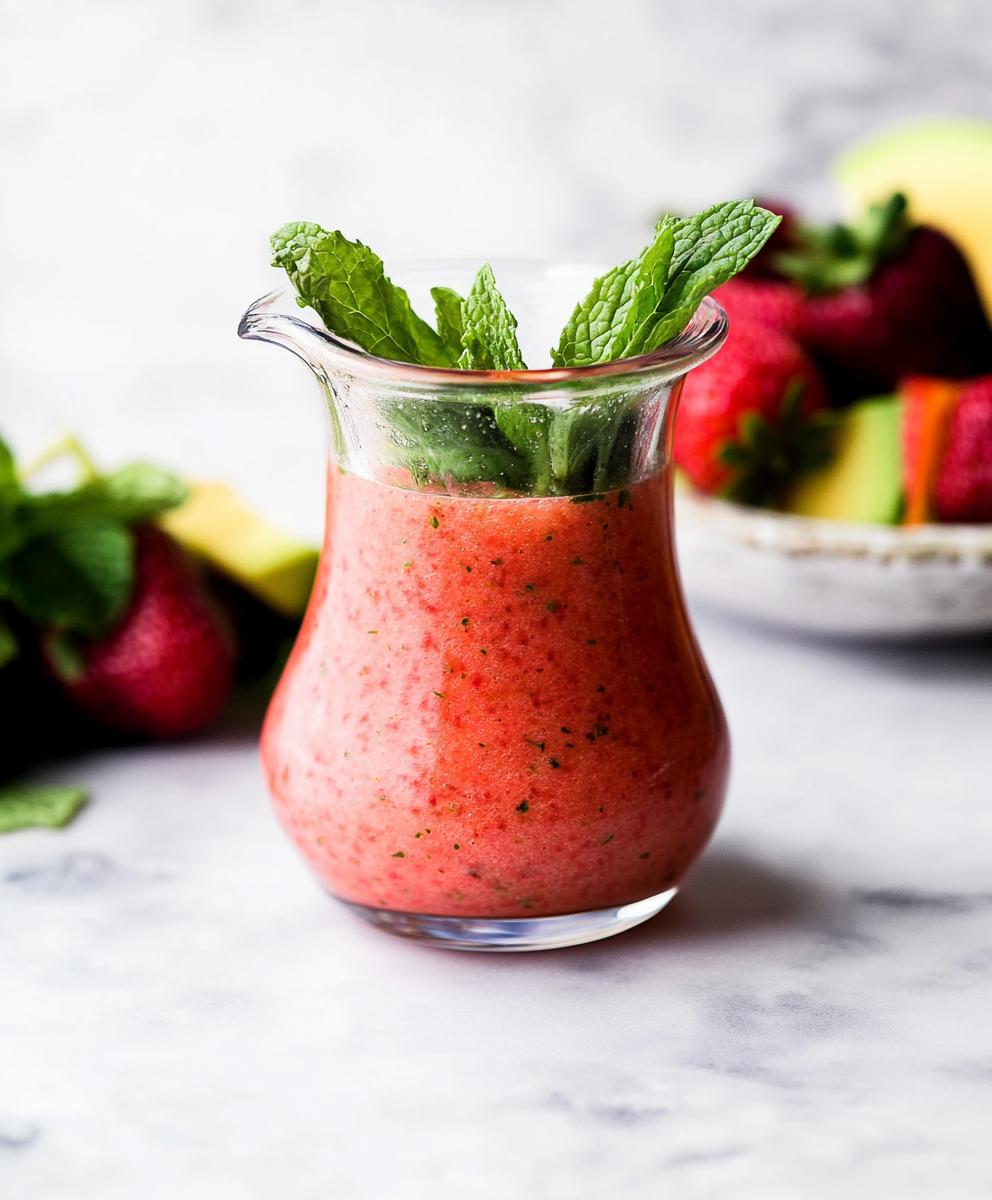 Strawberry Vinaigrette Dressing With Mint Recipe - yourrecipeguide.com