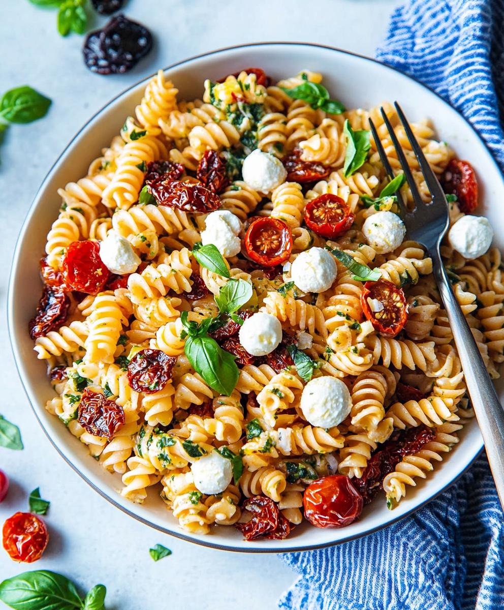 Sun-dried Tomato Pasta Salad Recipe - yourrecipeguide.com